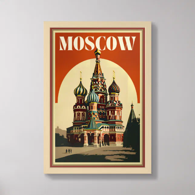 Vintage Moscow Russia Travel Poster | Zazzle