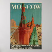 Vintage Moscow Travel Poster | Zazzle