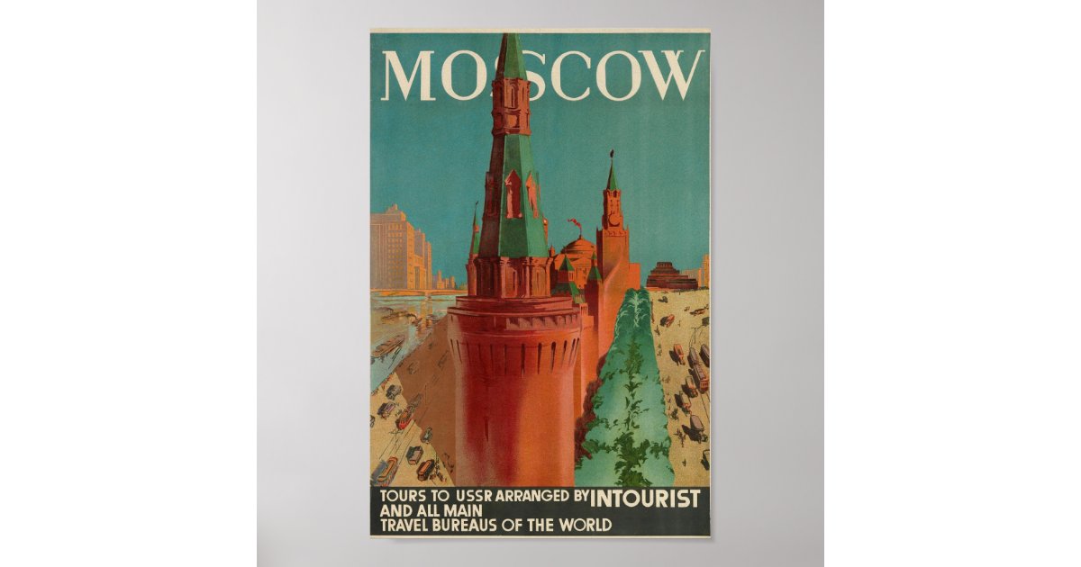 Vintage Moscow Travel Poster | Zazzle