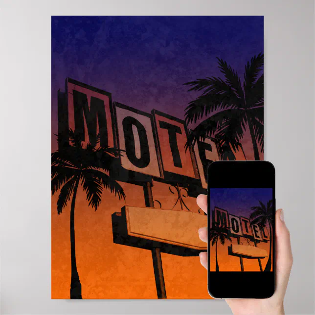 Vintage Motel Sign Sunset | Zazzle