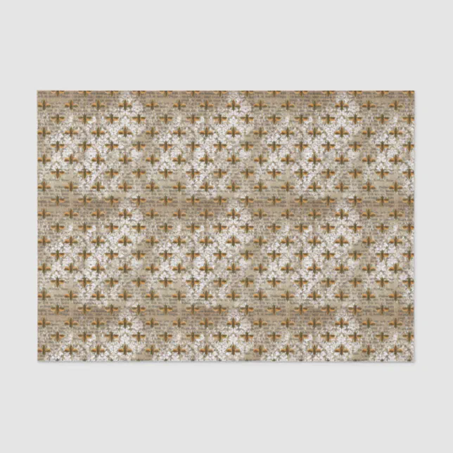Vintage Moth and Newsprint Collage Tissue Paper | Zazzle