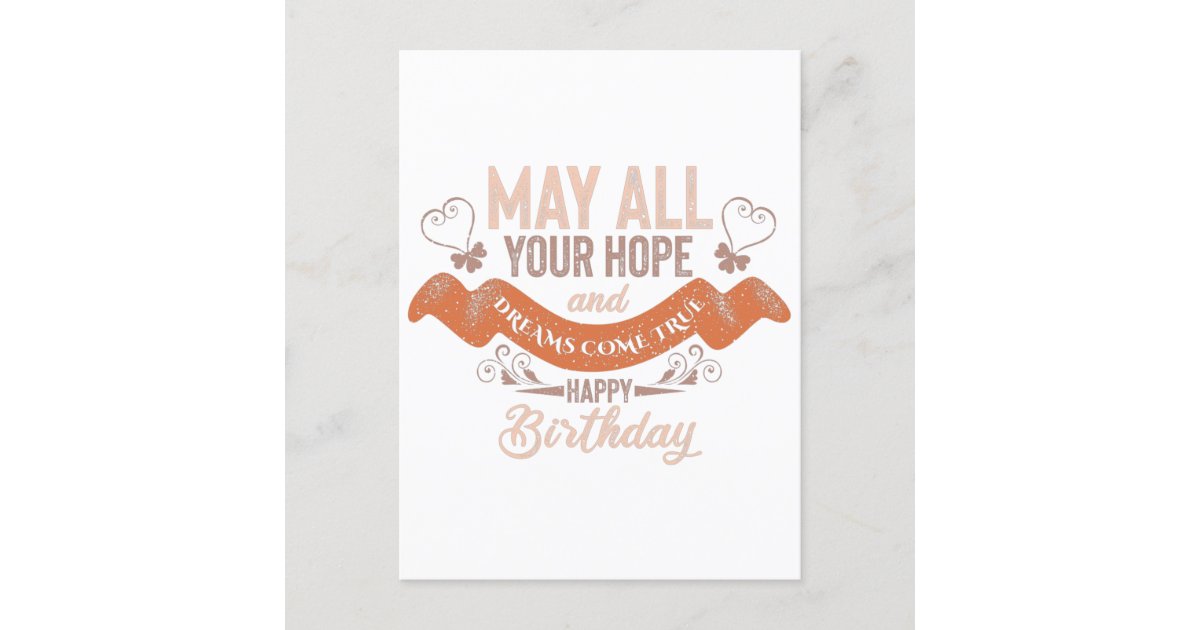 Vintage Motivational Happy Birthday Wishes Postcard Zazzle Vintage Motivational Happy Birthday Wishes Postcard Zazzle
