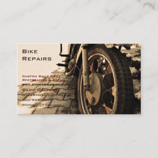 Vintage Motorcycle Business Card Templates