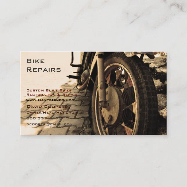 Vintage Motorcycle Business Card | Zazzle