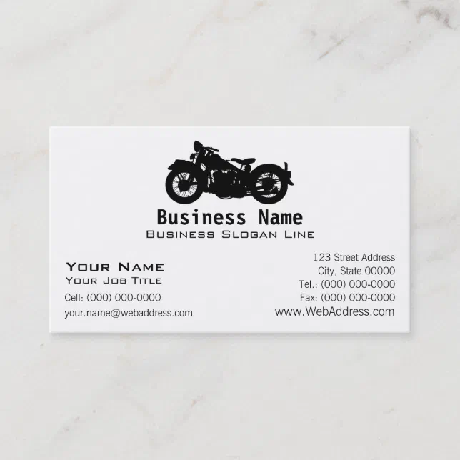 Vintage Motorcycle Business Card | Zazzle