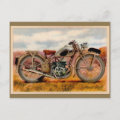 Vintage Motorcycle Print Postcard | Zazzle