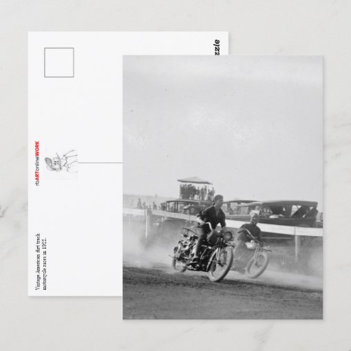 Vintage Motorcycle Racing Postcard | Zazzle