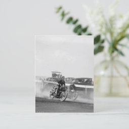 Vintage Motorcycle Racing Postcard | Zazzle