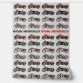 VINTAGE MOTORCYCLES red white grey black Wallpaper | Zazzle