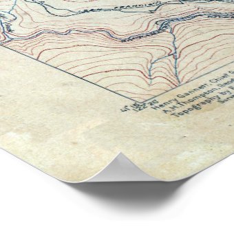 Vintage Mount Shasta Topographical Map Poster | Zazzle