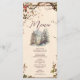 Vintage Mountain Forest Evergreen Tree Wedding Menu | Zazzle