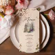 Vintage Mountain Forest Evergreen Tree Wedding Menu | Zazzle