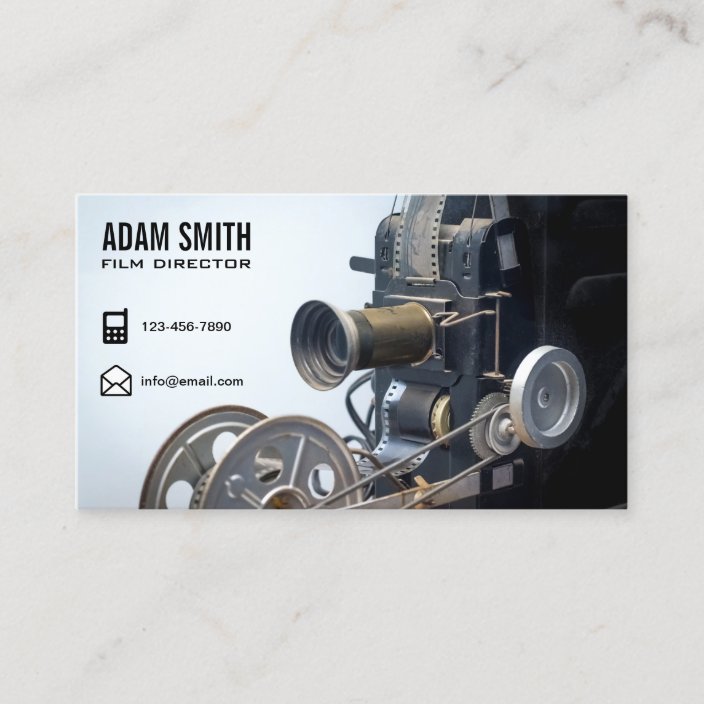 Vintage Movie Camera Professional Film Director Business Card | Zazzle.com
