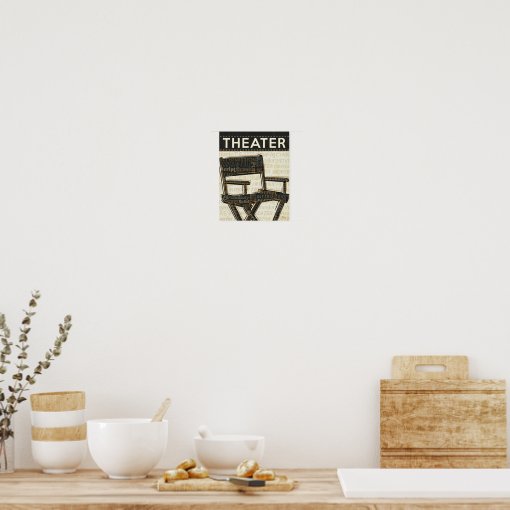Vintage Movie Chair Poster | Zazzle