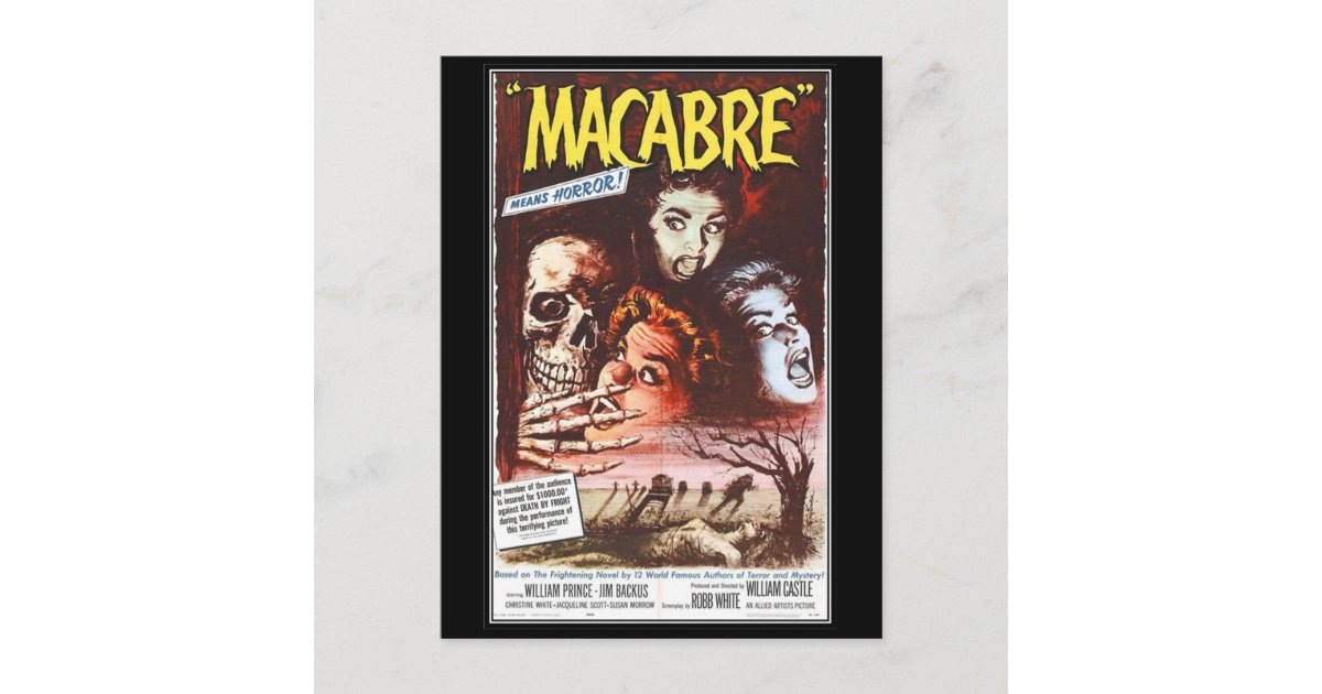 Vintage movie horror - postcard | Zazzle