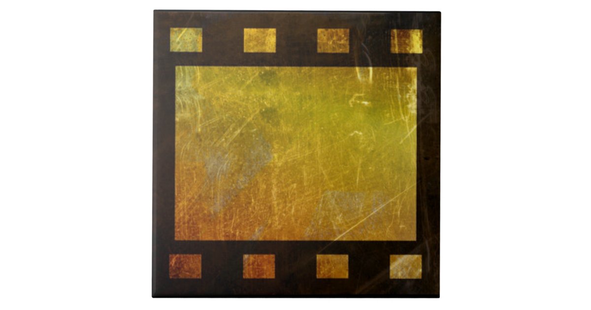 Vintage movie reel film ceramic tile | Zazzle