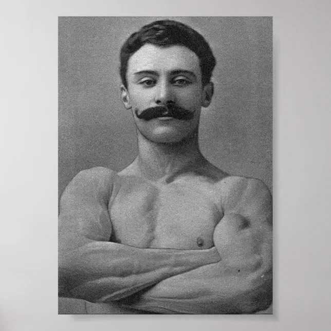 Vintage Muscle Bodybuilder Strongman Poster | Zazzle