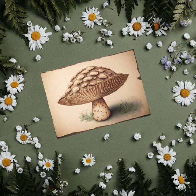 Vintage Mushroom Paper | Zazzle