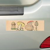 Vintage Mushroom Print Bumper Sticker | Zazzle