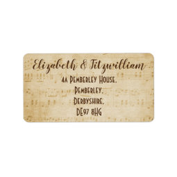 Vintage Music Address Labels | Zazzle