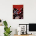 Vintage Music, Art Deco Musical Jazz Band Jamming Poster | Zazzle