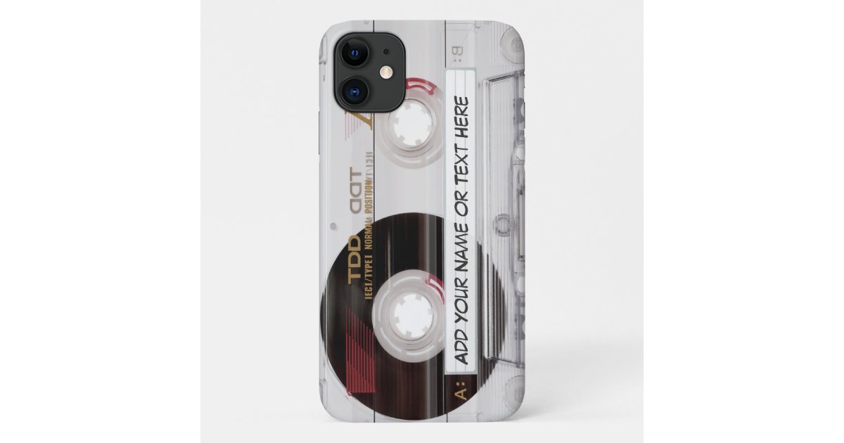 Vintage Music Cassette Tape Look Pattern Case-Mate iPhone Case | Zazzle