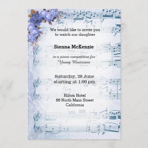 Choir Invitations | Zazzle