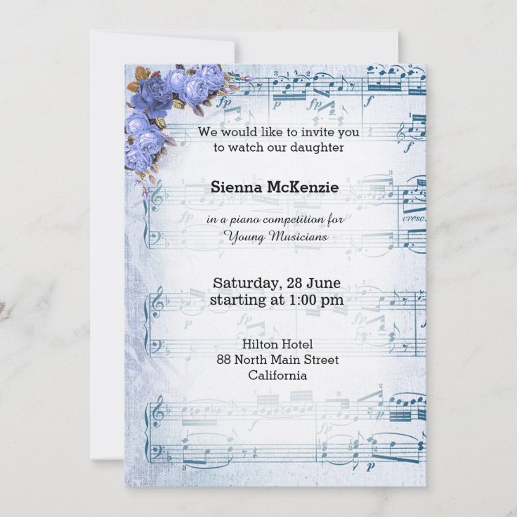 Vintage Music Invitation | Zazzle