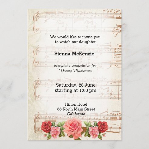 Choir Invitations | Zazzle