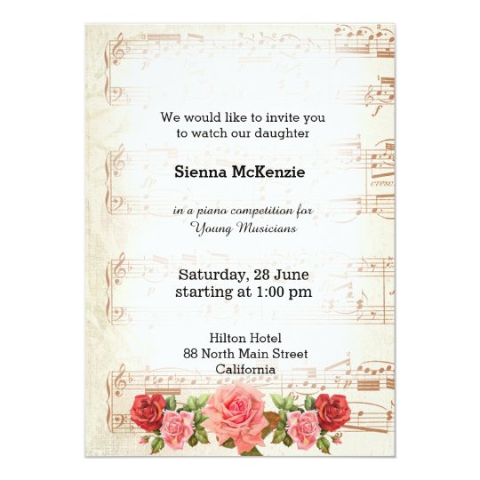 Vintage Music Invitation | Zazzle.com