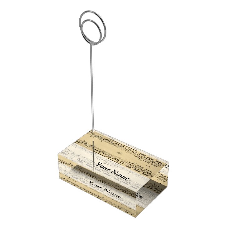Vintage Music Sheet Place Card Holder | Zazzle