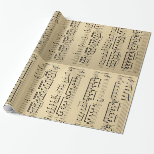 Vintage Music Sheet Wrapping Paper | Zazzle.com