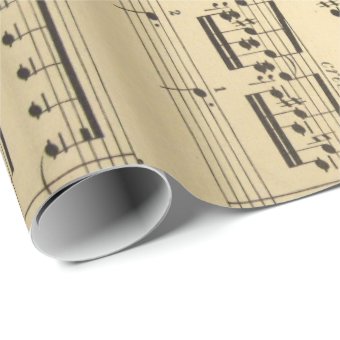 Vintage Music Sheet Wrapping Paper | Zazzle