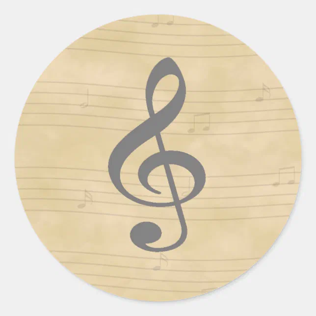 Vintage Music Sticker | Zazzle