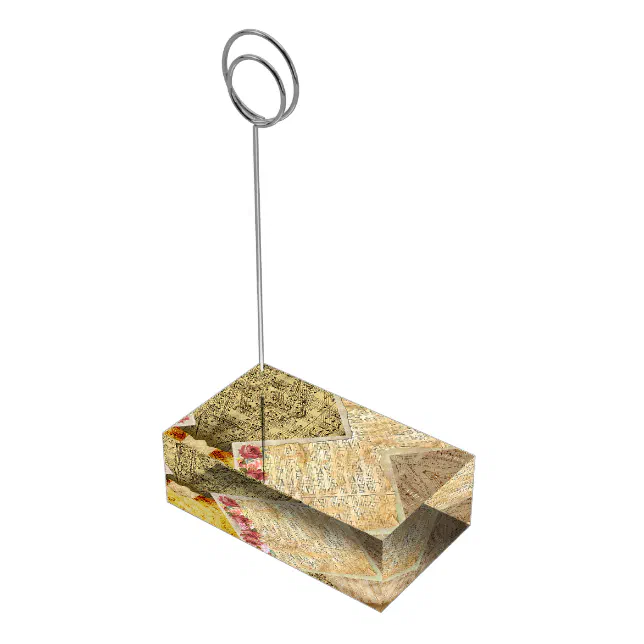 Vintage Musical Notes Piano Sheet Music Place Card Holder | Zazzle