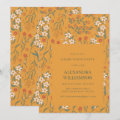 Vintage Mustard Yellow Floral Graduation Party Invitation | Zazzle