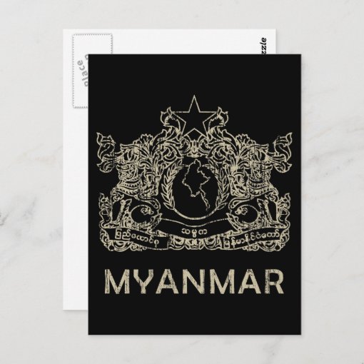 Vintage Myanmar Postcard | Zazzle