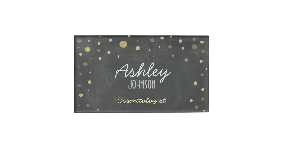 Vintage Name Badge with Logo | Zazzle