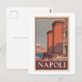 Vintage Naples Italy Travel Poster postcard Napoli | Zazzle