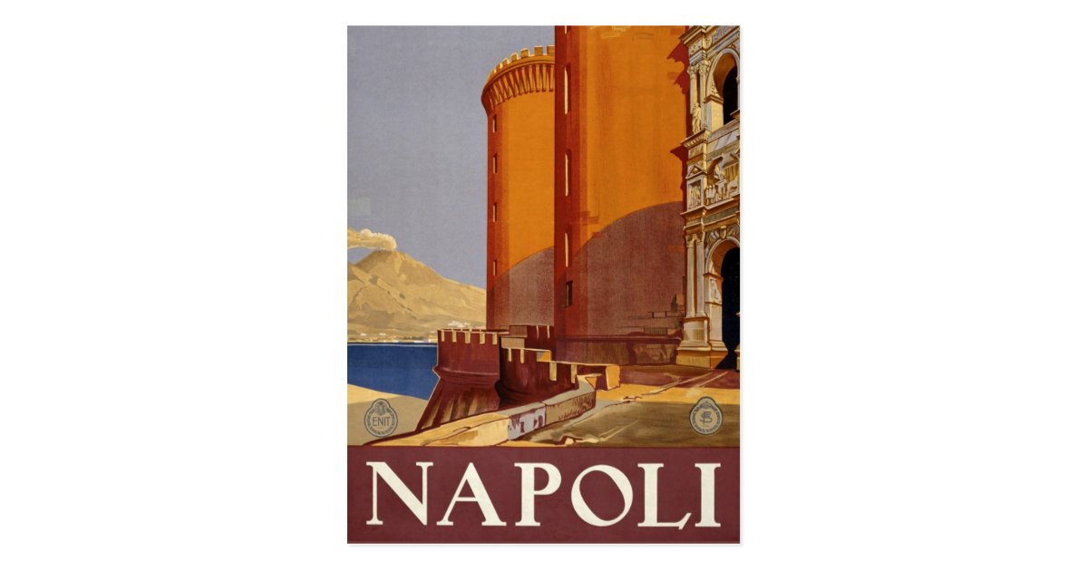 Vintage Napoli Italia Naples Italy Travel Postcard | Zazzle.com