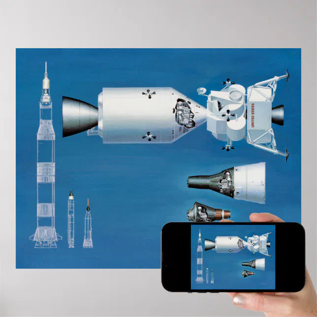 Vintage NASA Spacecraft and Rockets Poster | Zazzle