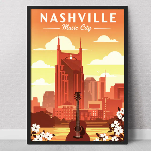 Vintage Nashville Poster | Zazzle