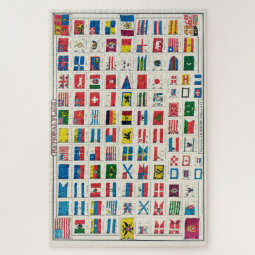Vintage National Flags Jigsaw Puzzle | Zazzle