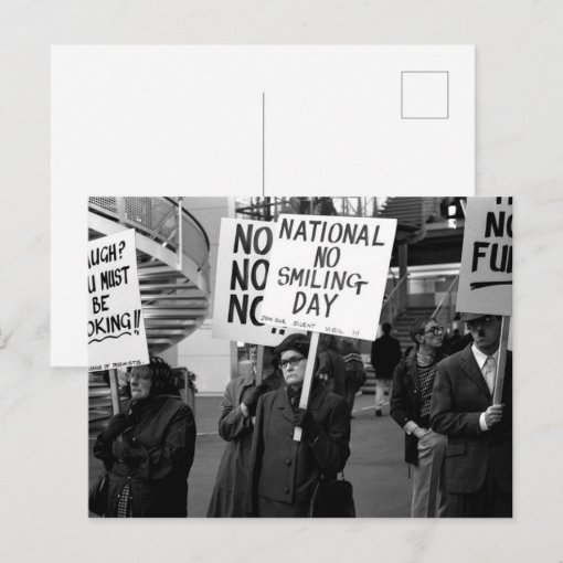 Vintage National No Smiling Day Postcard | Zazzle