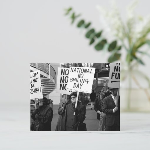 Vintage National No Smiling Day Postcard | Zazzle