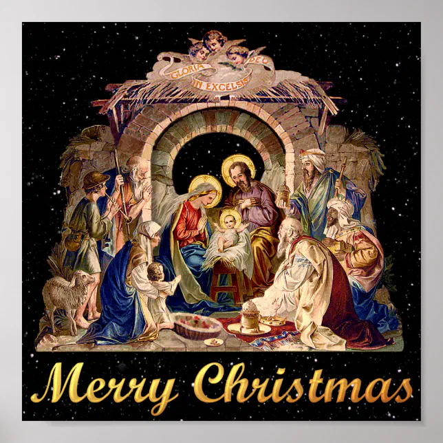 Vintage Nativity Poster | Zazzle