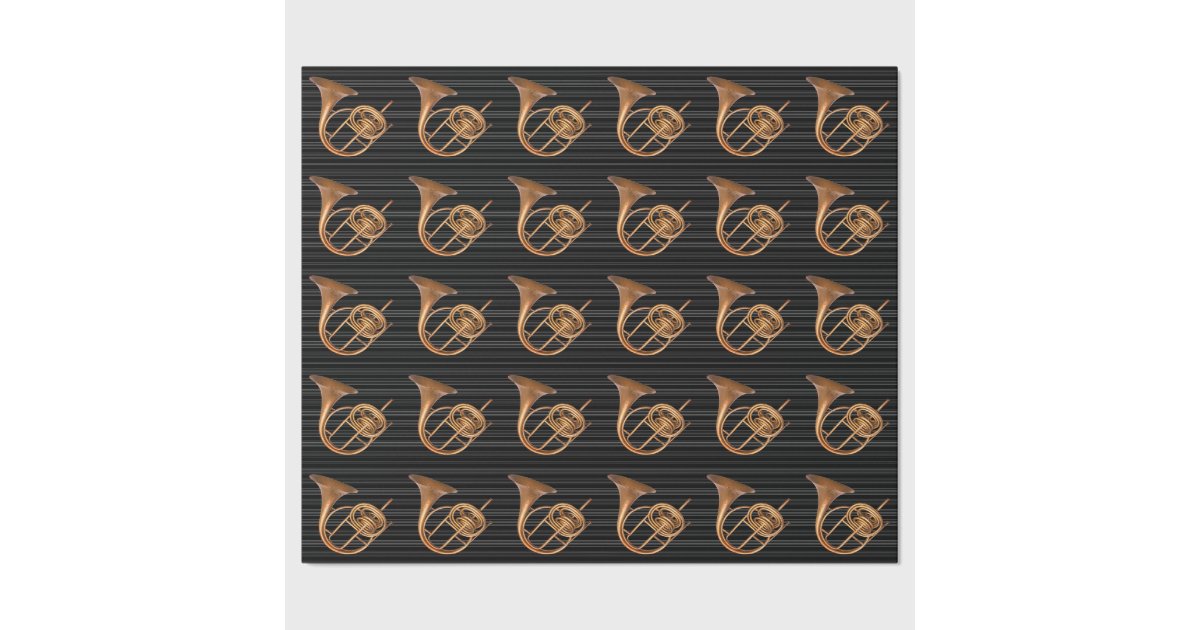 Vintage Natural Horn Historic Musical Instrument Wrapping Paper | Zazzle