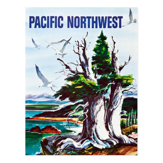 Vintage Nature Wildlife Pacific Northwest Travel Postcard | Zazzle.com