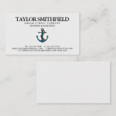 Vintage Nautical Anchor Business Card | Zazzle