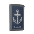 Vintage Nautical Anchor Custom Tri-fold Wallet | Zazzle